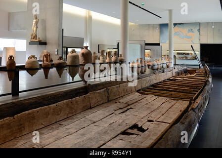 Antique Roman Barge discovered in the River Rhône in 2004 on Display in ...
