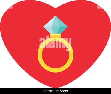 wedding card with engagement rings vector illustration design Stock ...