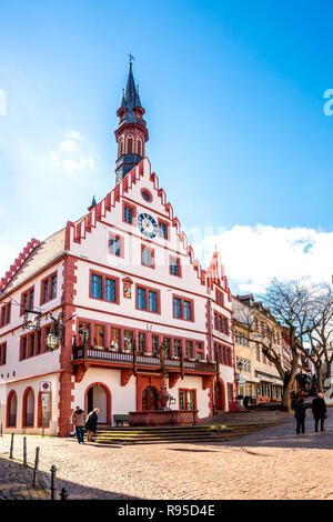 Weinheim Panorama with Town Hall Germany Stock Photo - Alamy