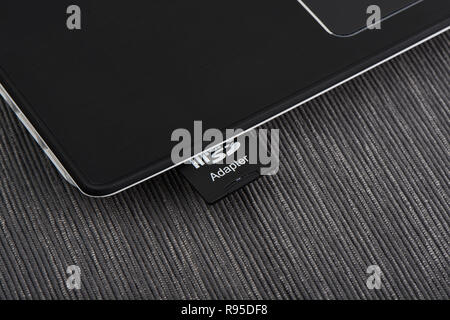 A Close up of SD card reader Stock Photo - Alamy