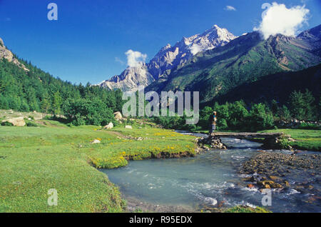 Landscape, Raksham, sangla, kinnaur, himachal Pradesh, India Stock ...