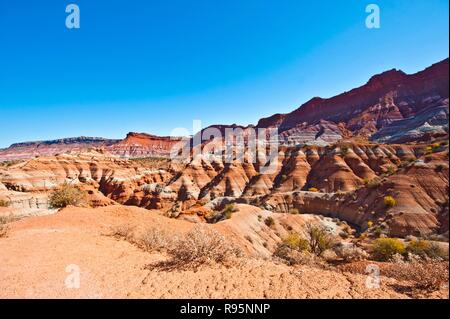 Utah, Paria, Views along trail to Ghost Town, Mollies Nipple Stock ...