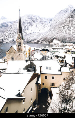 Winter Snow in Hallstatt, Austria Stock Photo - Alamy