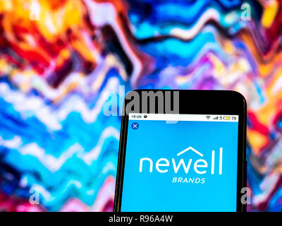 Newell Brands Commercial organization logo seen displayed on smart ...