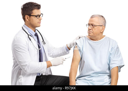 male doctor vaccinating a patient Stock Photo - Alamy