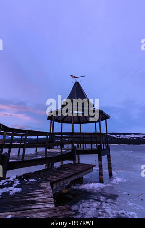 Sunset at Laguna La Zeta in Esquel, Argentina. Patagonia Stock Photo ...