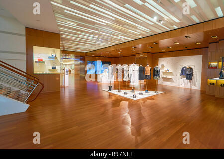 SINGAPORE - NOVEMBER 08, 2015: inside the Louis Vuitton store. Louis ...