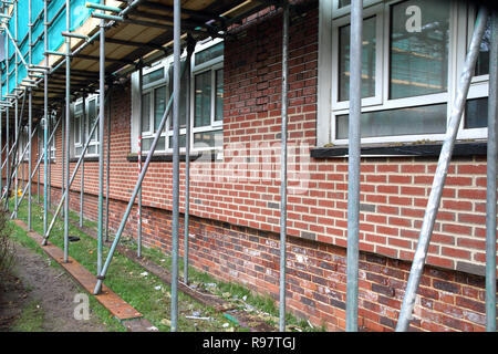 Weber Exterior Wall Insulation using Brick Slip Cladding Stock Photo ...