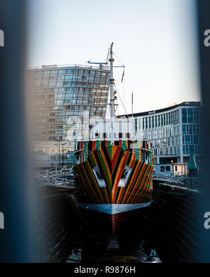Colorful Ship in a Shipyard in Liverpool, United Kingdom Stock Photo ...