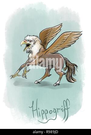cryptozoological monster illustration Stock Photo - Alamy