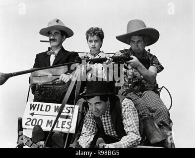 GROUCHO MARX, DIANA LEWIS, HARPO MARX, CHICO MARX, GO WEST, 1940 Stock ...