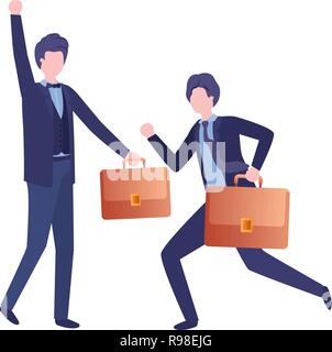 business men with portfolio avatar character Stock Vector Image & Art ...