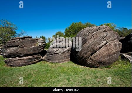 USA, Kansas, Minneapolis, Rock City Park, Unique Rocks and Distribution ...