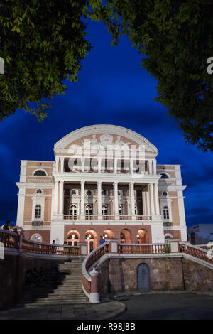 The beautiful Amazonas theater (Teatro Amazonas opera house), symbol of ...