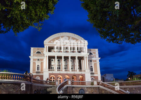 The beautiful Amazonas theater (Teatro Amazonas opera house), symbol of ...