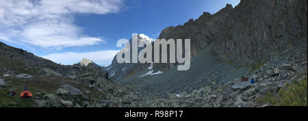 Panoramic view around the mountain Monviso, Piedmont - Italy Stock ...