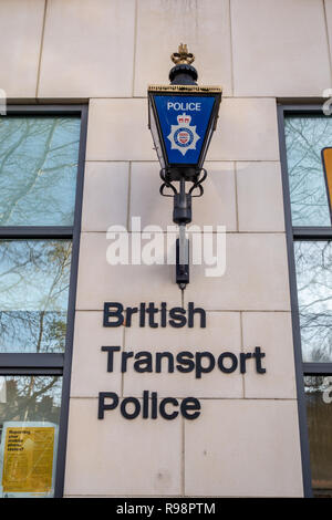 Old fashioned illuminated Police sign outside police station, Thirsk ...