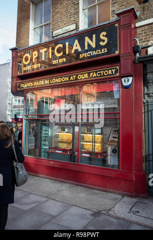 Full exteriors of an Opticians Shop in Tottenham Court Rd where they ...