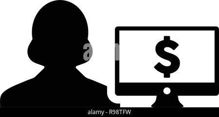 woman profile account in desktop Stock Vector Image & Art - Alamy