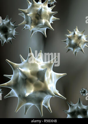 Colony of pathogen viruses - 3d render Stock Photo - Alamy
