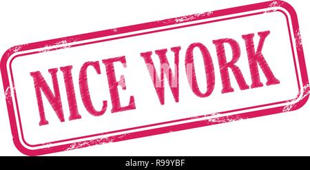 nice work stamp. nice work square grungy red sign Stock Vector Image ...