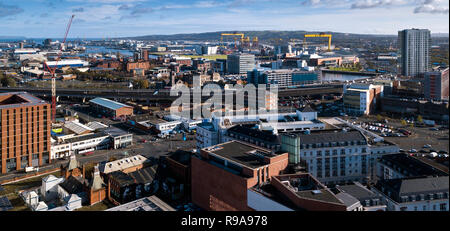 Aerial views of Belfast, Northern Ireland Stock Photo - Alamy