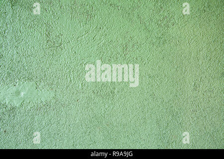 The cement-like structure of a homogeneous wall of green color Stock ...