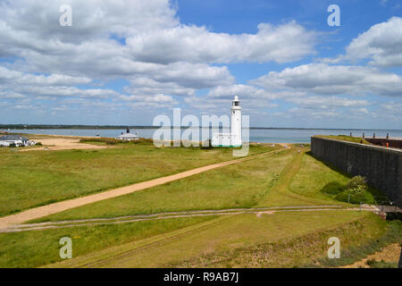Hurst Castle and Hurst Point Lighthouse, Milford on Sea, Hampshire, UK ...