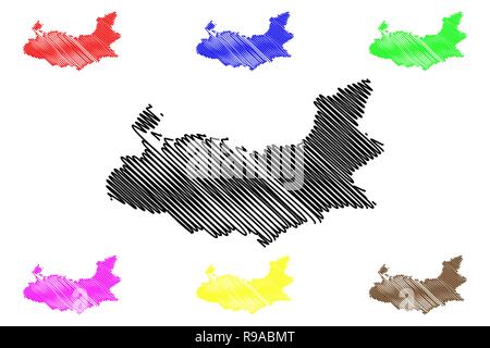 Elazig (Provinces of the Republic of Turkey) map vector illustration ...