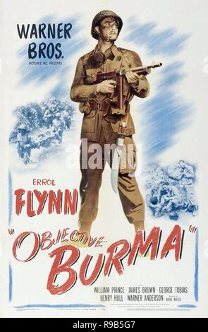OBJECTIVE, BURMA ! 1945 Warner Bros film with Errol Flynn at right as ...