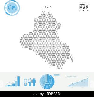 Iraq vector map with infographic elements, pointer marks. Editable ...