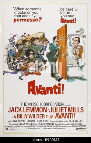 Avanti Year 1972 Director Billy Wilder Jack Lemmon Juliet Mills Stock Photo - Alamy