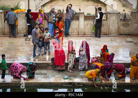 India Jaipur Galta Temple festival Stock Photo - Alamy