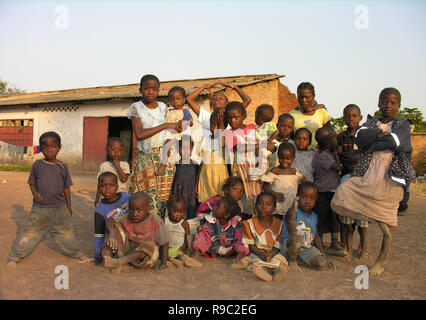 Congolese children smile to the camera in a slum of Kinshasa, DR Congo ...