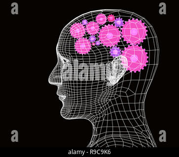 Conceptual 3d image - thought process Stock Photo - Alamy