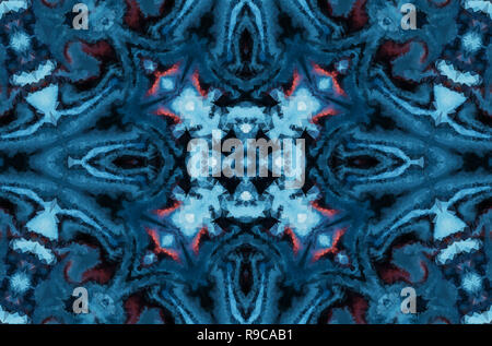 Winter fantasy abstract background. Kaleidoscopic geometric ornament ...