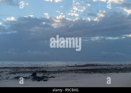 Morning view of Corralejo beach on Fuerteventura, Canary Islands, Spain ...