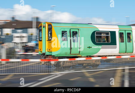 Southern Rail Coastway Class 313 train in West Sussex, England, UK ...