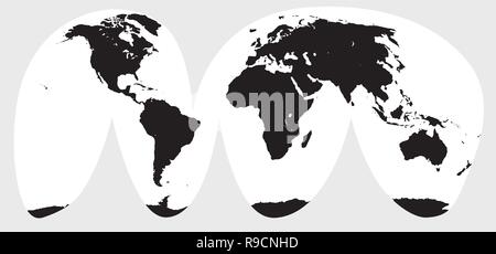 Clean isolated detailed global map of the world countries and ...