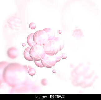 Molecular structure. Model of molecule of pink color Stock Photo - Alamy