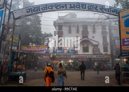 24-Dec-2014-out side of Gaya Junction railway station-Bihar INDIA Stock ...
