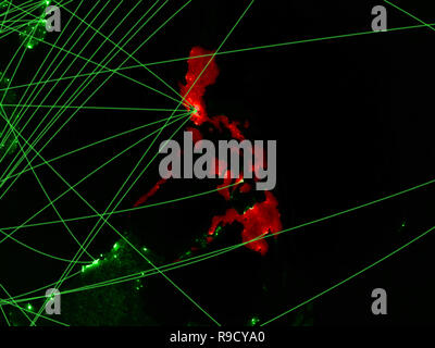 Philippines on digital map with networks. Concept of international ...