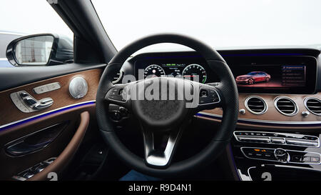 The luxury modern car Interior. Shallow dof Stock Photo - Alamy