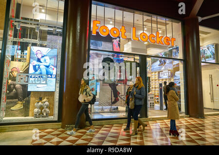 The store front of the Foot Locker Athletic clothing store on Broadway ...