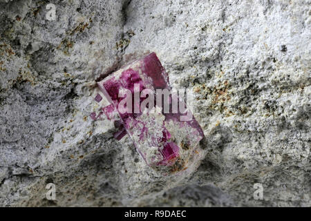 red beryl (bixbite) on matrix from Wah Wah Mountains, Utah,USA Stock ...