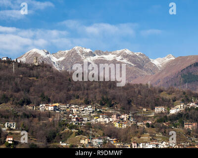 Dongo, Italy - December 22, 2018: Amphibious vehicle in navigation at ...