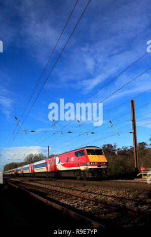 LNER train 82215, London and North Eastern Railway, East Coast Main Line Railway, Peterborough ...
