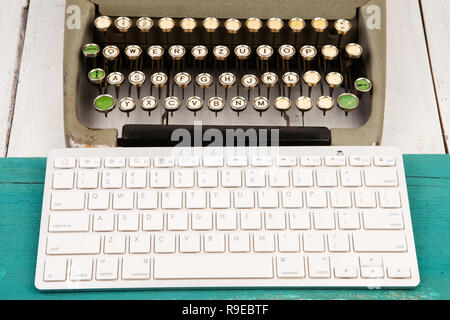 Old and new computer or laptop comparison, technology concept Stock ...