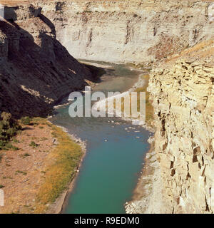 two medicine river in canyon at rock city near valier, montana Stock ...
