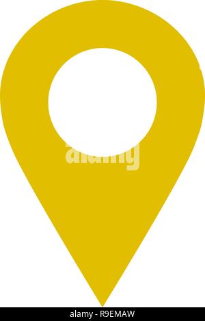 Golden marker location icon. Vector illustration. Golden map pointer ...